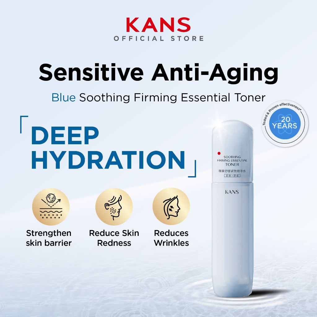 KANS Sensitive Anti-Aging Blue Soothing Firming Essential Toner 100ml ...