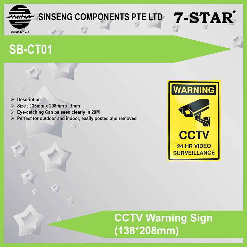 CCTV Warning Signage Signboard Stickers [Order Model: SB-CT01] | Shopee ...