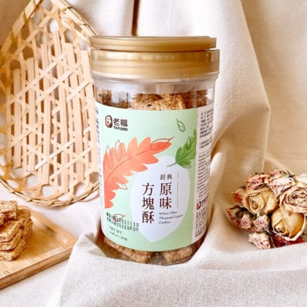 TAIWAN - Wheat Fiber Thousand Layers Cookies - 老楊經典原味方塊酥 300g/bottle ...