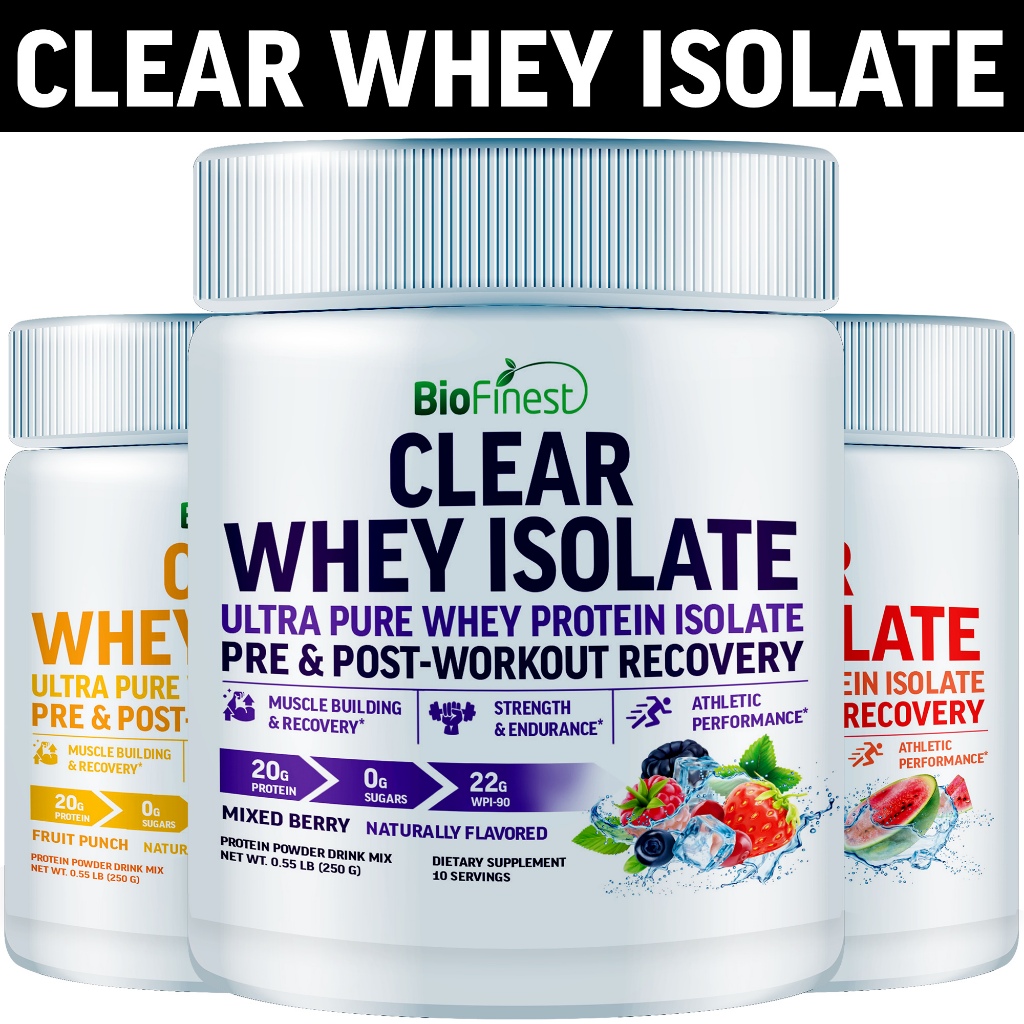 Biofinest Clear Whey Isolate Protein Powder - WPI Muscle Building Pre ...