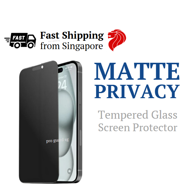 [SG] MATTE PRIVACY Glass iPhone 16 Pro Max Plus 16e 15 14 13 12 Mini 11 ...