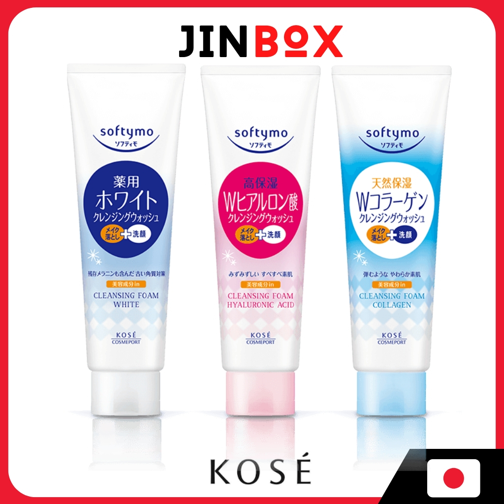 Kose Softymo Cleansing Foam 190g, Collagen, White, Hyaluronic Acid, Made in Japan, Ship from ...