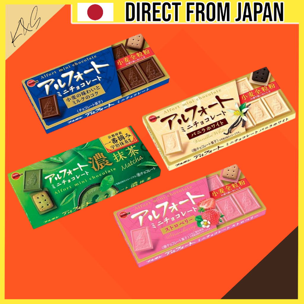 Bourbon Alfort Mini Chocolate/Vanilla White/Rich Matcha/Strawberry (12 ...