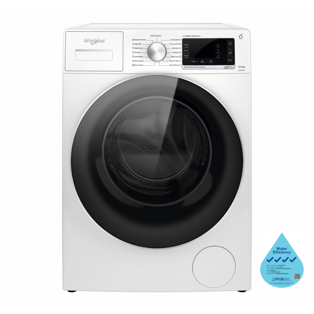 Whirlpool FWMD10512GW Supreme OxyCare Front Load Washing Machine (10 ...