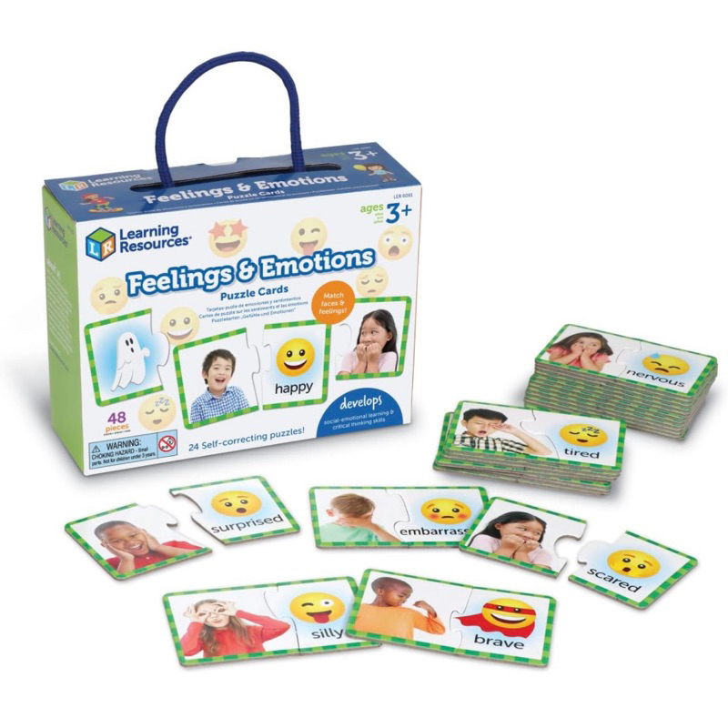 Learning Resources Feelings & Emotions Puzzle Cards, Social, Autism ...