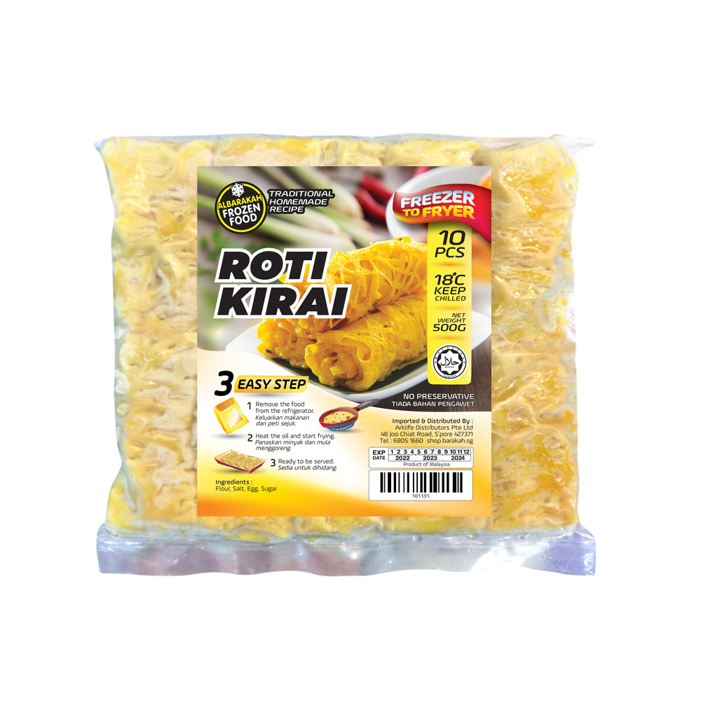 Al Barakah Frozen, Roti Kirai, 10 pcs | Shopee Singapore