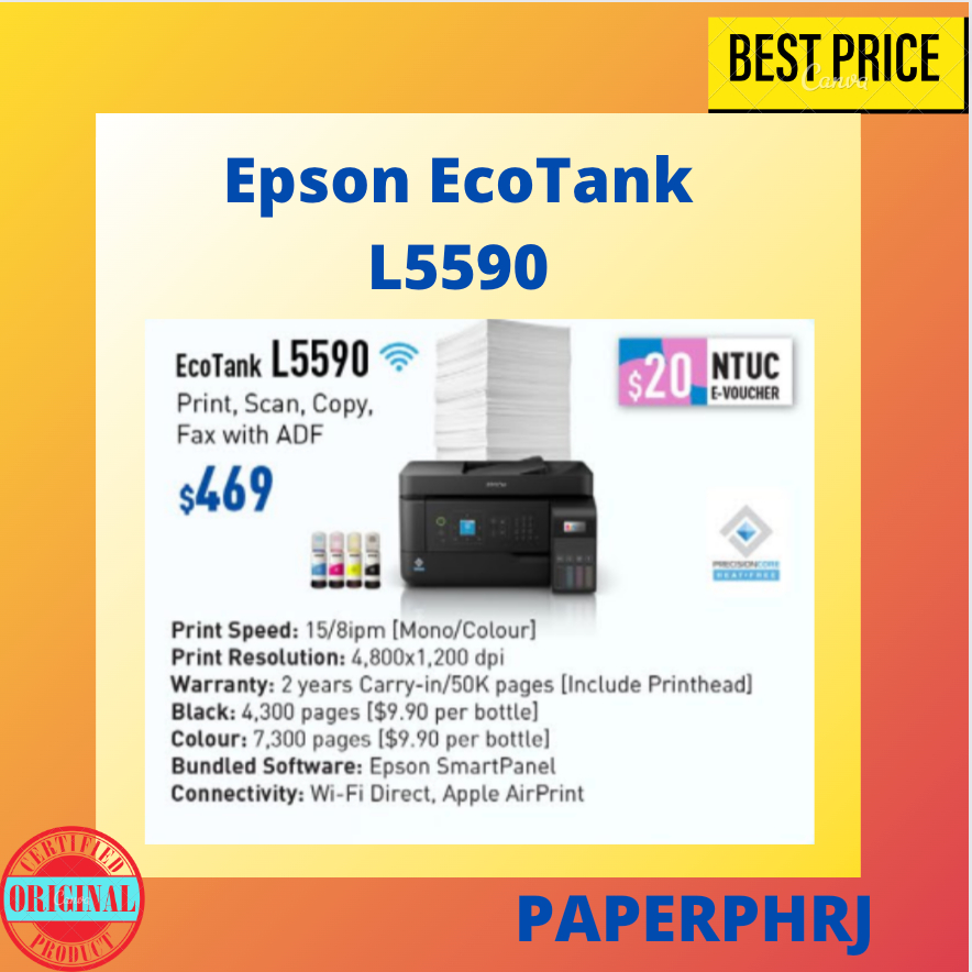 Epson EcoTank L5590 Ink Tank Printer | Shopee Singapore