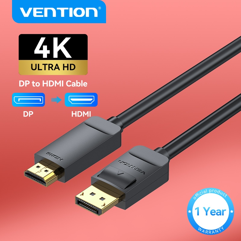 Vention DP To HDMI Cable 4K 1080P HDMI Display port Cable | Shopee ...