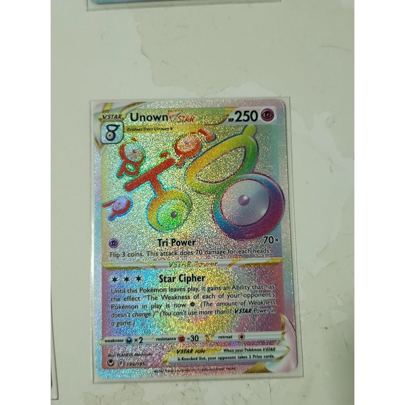 Pokemon unown vstar hyper rare rainbow silver tempest card | Shopee ...