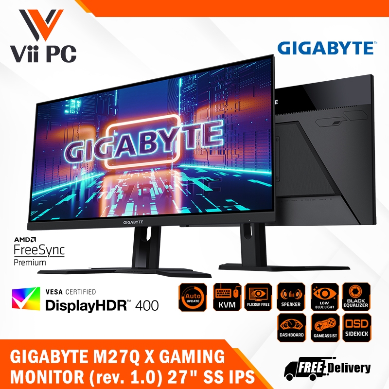 GIGABYTE M27Q-X 2K 240HZ HDR400 1MS BUILD IN SPEAKER 27 INCH IPS KVM ...