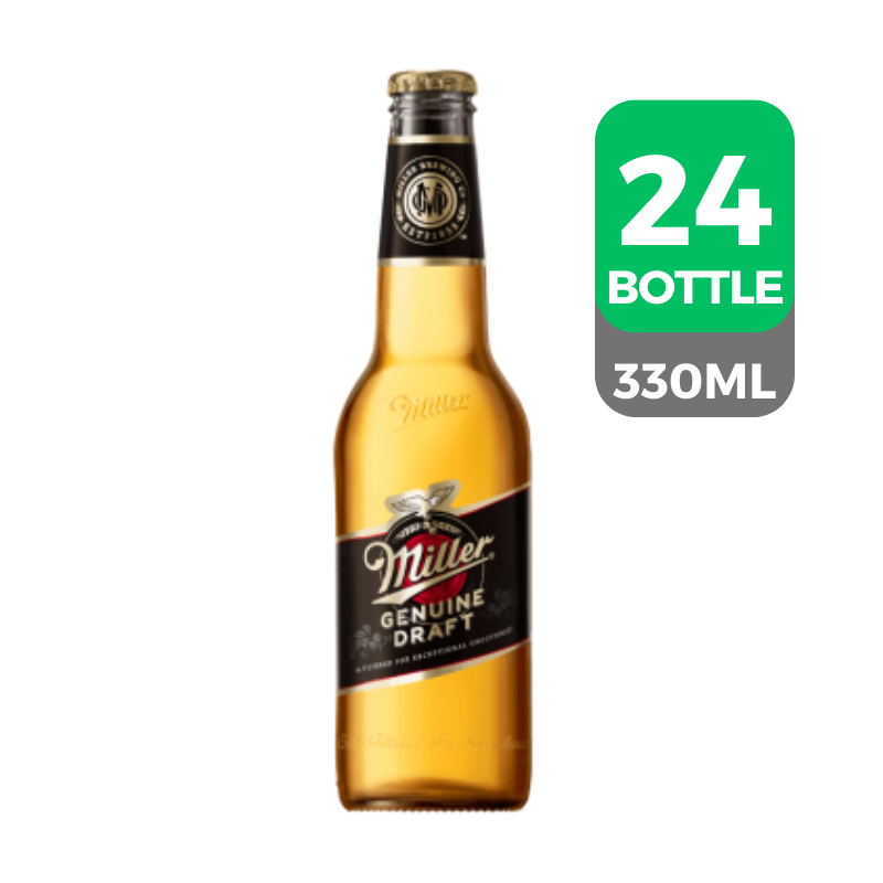Miller Genuine Draft Beer - Czech Republic (24 Bottles x 330ml) BBD: 03 ...