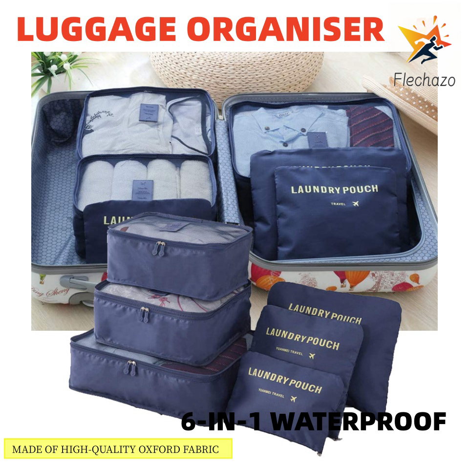 6pcs Travel Bag Organizer Clothes Luggage Travel Organizer Blanket ...