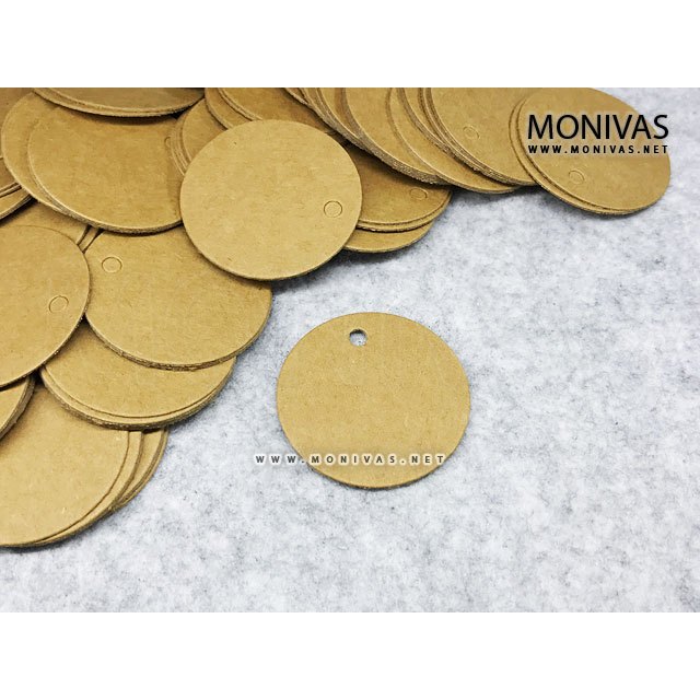 Brown Kraft Round Circle Gift Tags DIY Mini Present Labels (50pcs ...