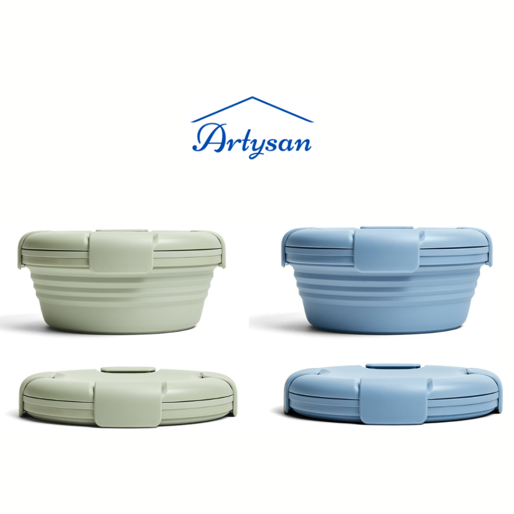 Collapsible Lunch Box Premium Reusable Silicone Bowl Foldable Food ...