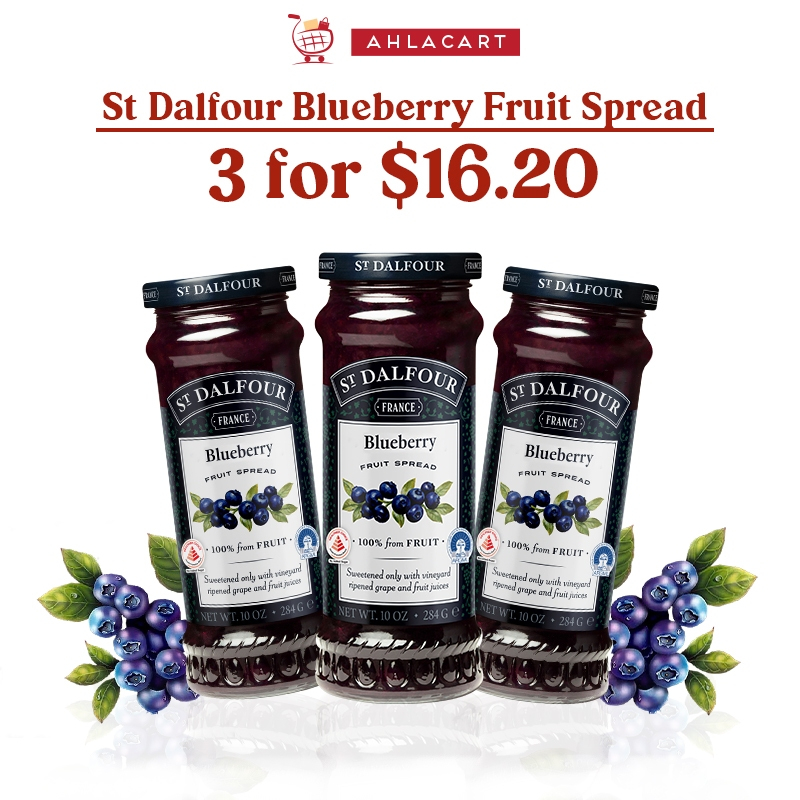 St Dalfour Fruit Spread Blueberry 3x284g - 3 for $16.20 | Shopee Singapore