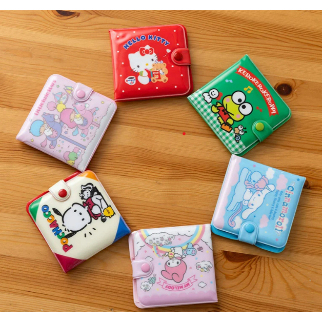 Sanrio Folding Vinyl Wallet Kero Kero Keroppi Cinnamoroll Hello Kitty ...