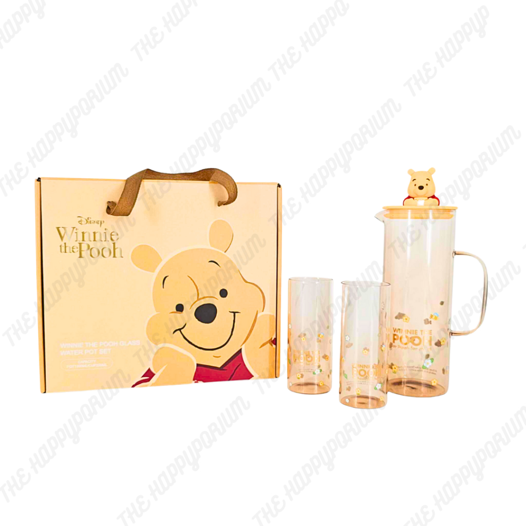 [SG Ready Stock] Winnie the Pooh Glass 1.3L + 2x 350ml Water Pot ...