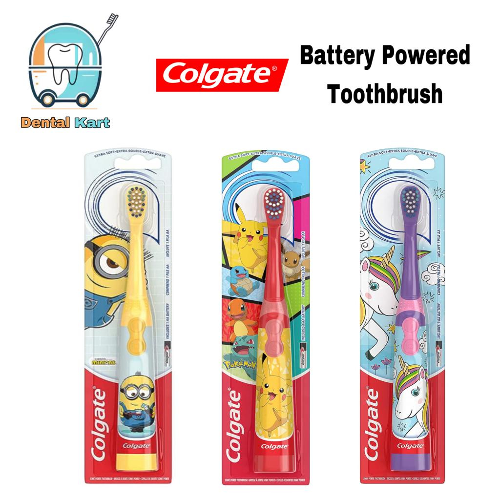 Colgate Kids Children Battery Powered Toothbrush Pokemon/Minions ...
