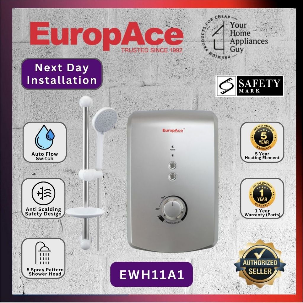 [NEW MODEL] EuropAce Instant Water Heater with Copper Heating Element ...