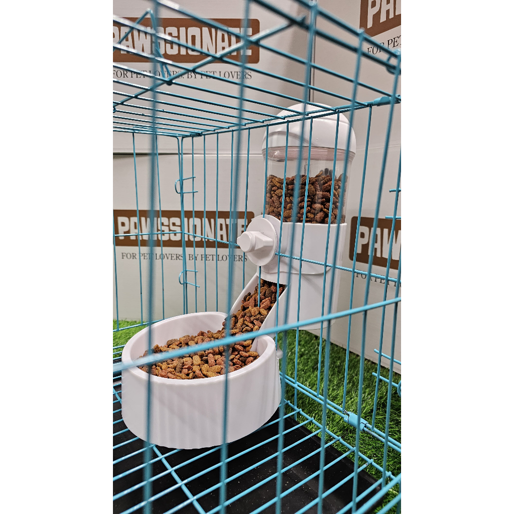 PAWSSIONATE Animal Automatic Food Feeder - Attach To Cage - Pet ...