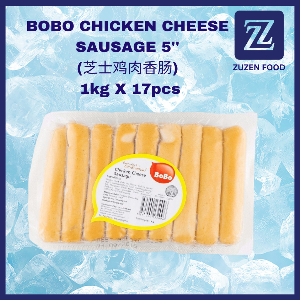 【Zuzen Food】BoBo Chicken Cheese Sausage 5″ (芝士鸡肉香肠) | Shopee Singapore
