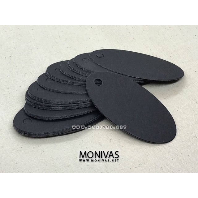 Black Oval Shape Gift Tags Teachers Day Present Mini Cards (Set of ...