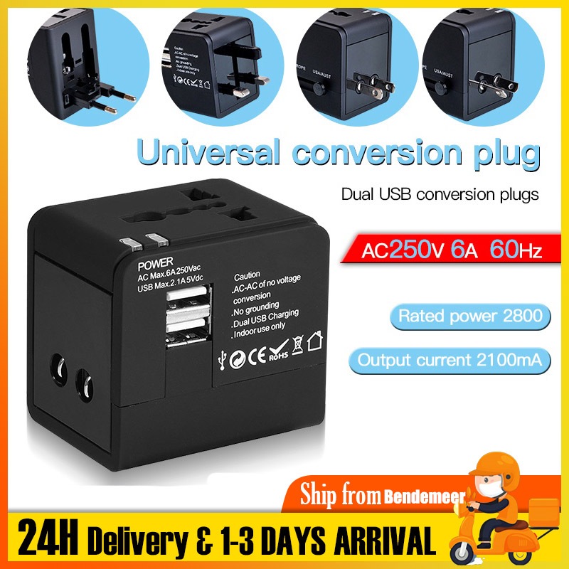 Universal Compact Travel Adapter /Universal Conversion Plug with USB PD ...