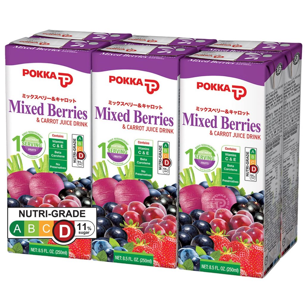 Pokka Mixed Berries And Carrot Juice Drink (6 x 250ml) | Shopee Singapore