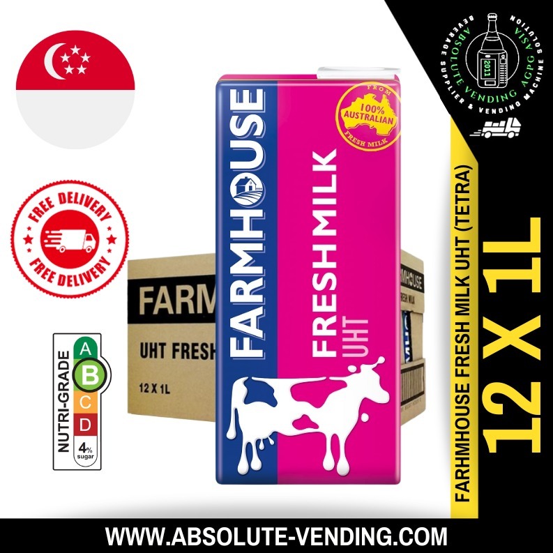 FARMHOUSE UHT Full Cream Milk 1L X 12 (TETRA) | Shopee Singapore