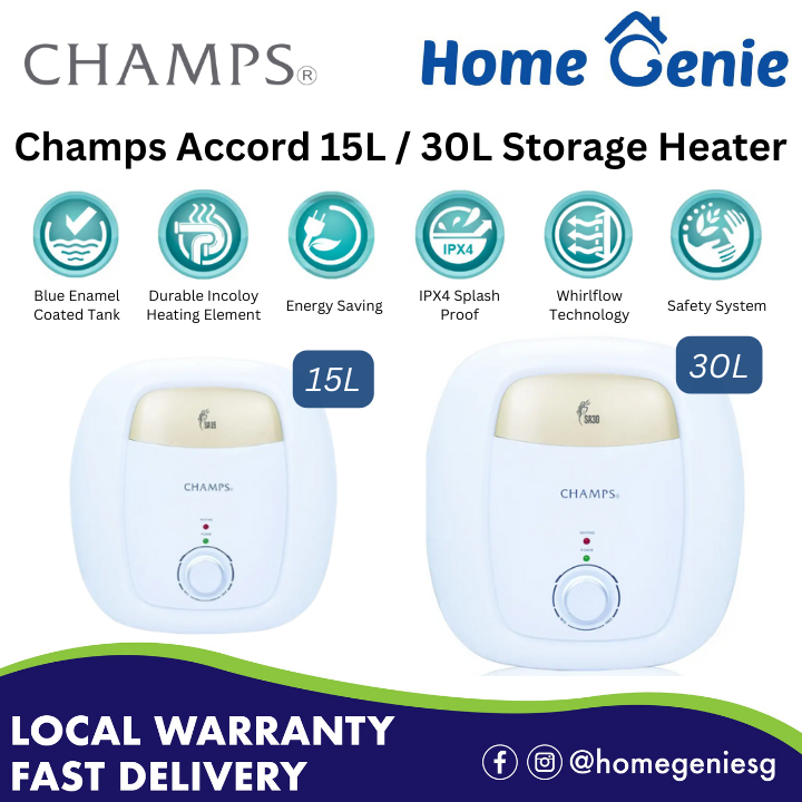 *Installation Available* Champs Pro Storage Water Heater SA15 / SA30 ...