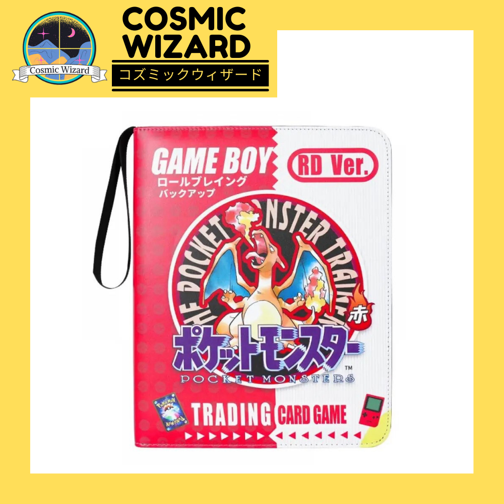 Card Binder 9 Pocket 50 Pages 900 Cards (Gameboy Fire Red Charizard ...