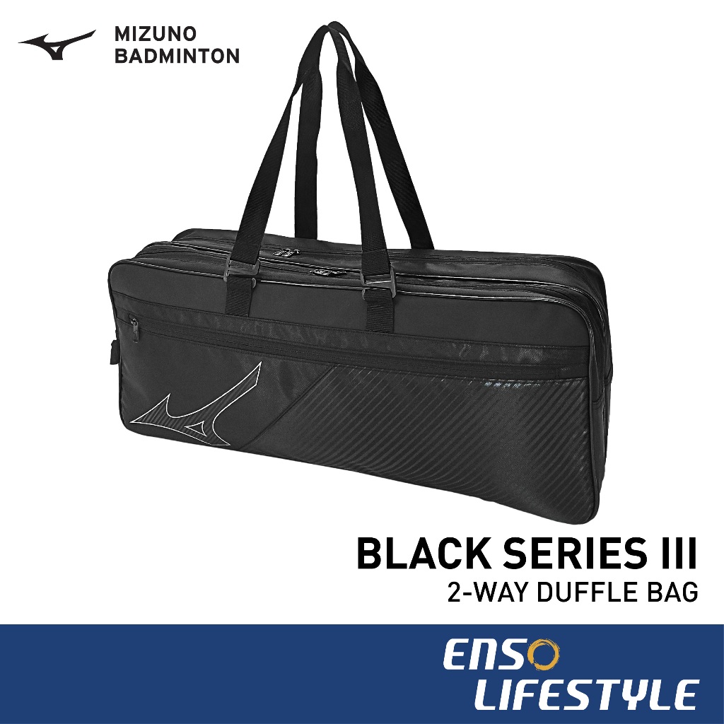 Mizuno Badminton Racket Bag - Black Series III 2-Way Duffle Bag [Enso ...