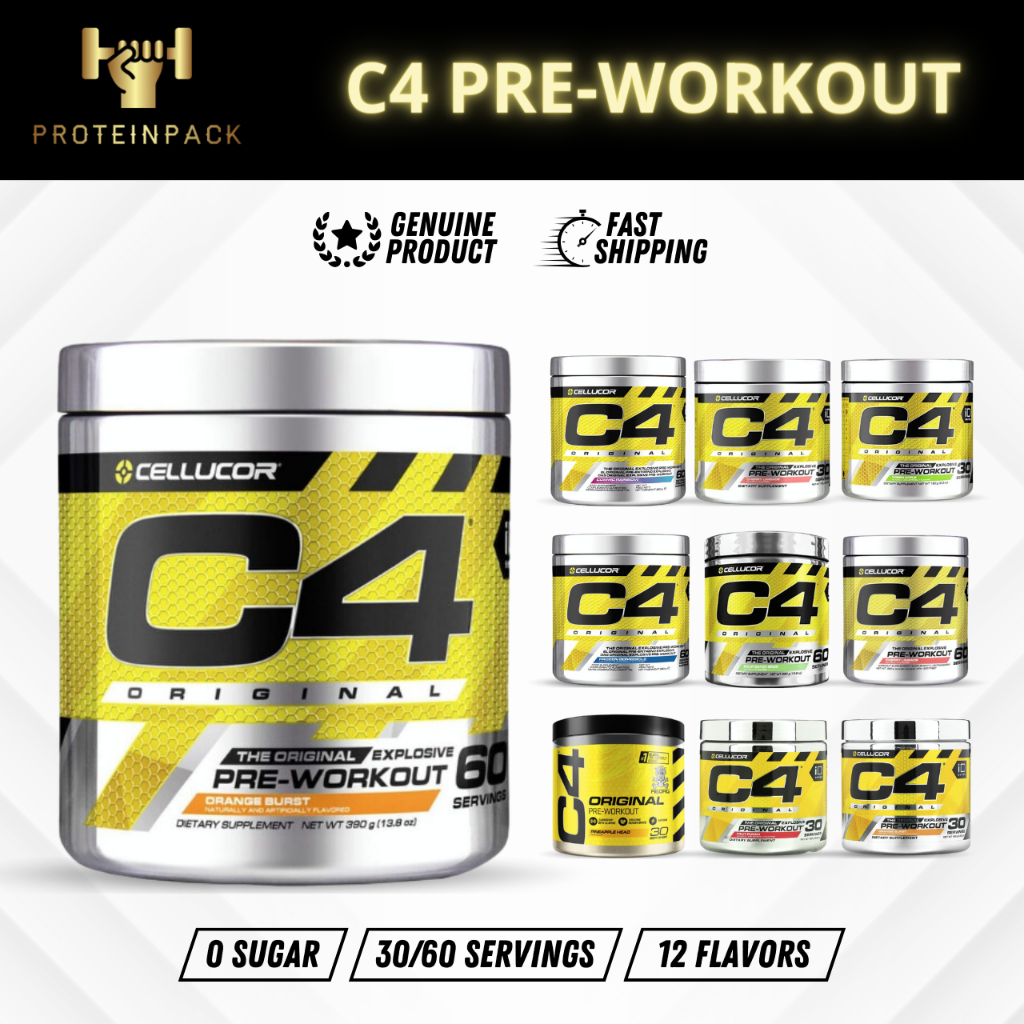 Cellucor C4 Original Pre Workout, Fruit Punch, International Version 30 ...