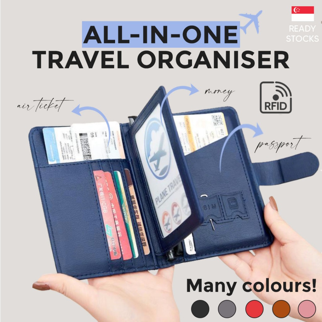 【SG Ready Stocks】RFID Passport Cover Wallet Travel Organiser Anti-theft ...