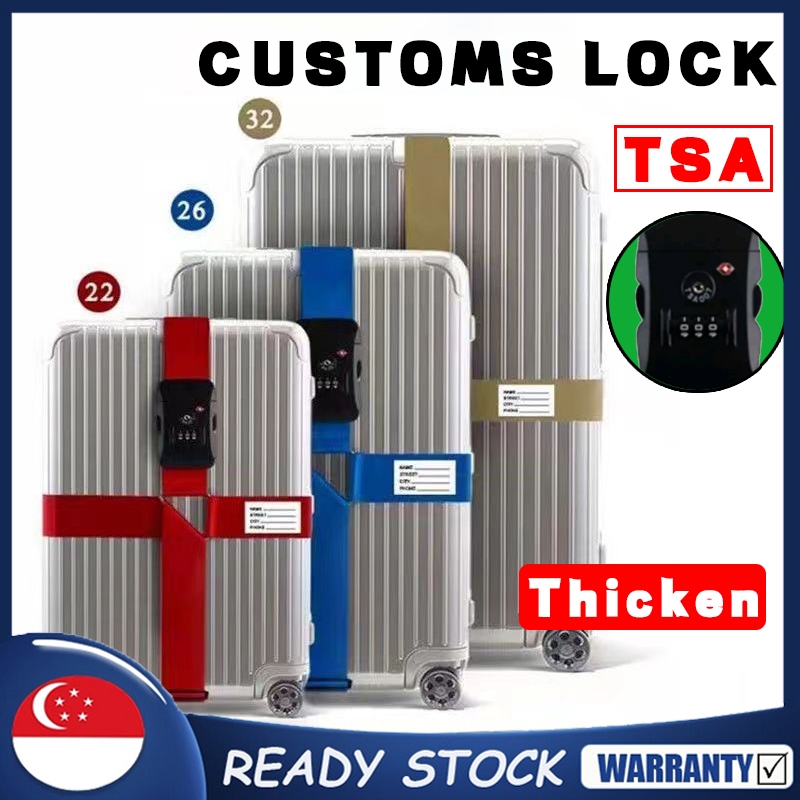 SG [READY STOCK] TSA Customs Lock Thicken Luggage Cross Straps Length ...