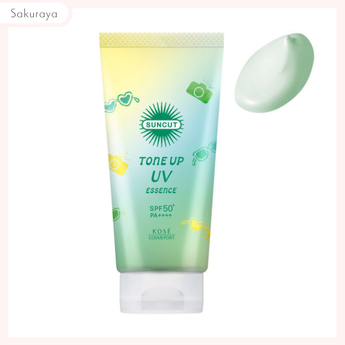 Suncut R Tone Up UV Essence Mint Green/Lavender 80g SPF50/PA++++ Kose Cosme Port Makeup Base ...