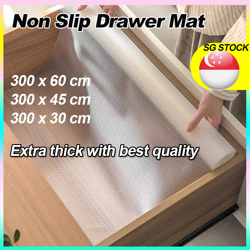 🇸🇬【SG stock】EXTRA THICK Non Slip Drawer Mat Plastic Shelf Liner Cabinet ...