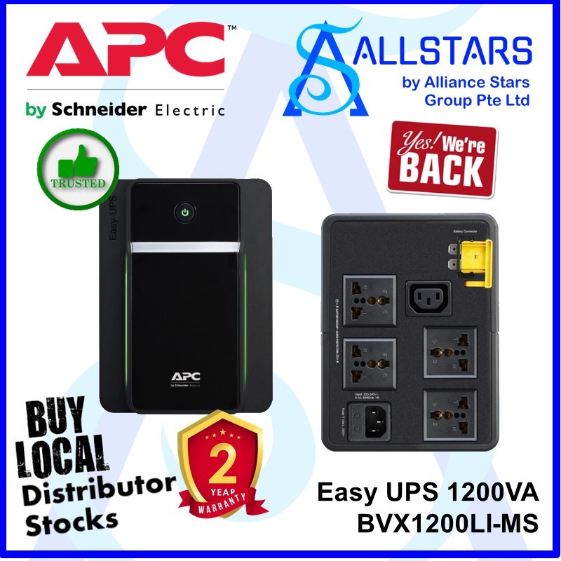 (ALLSTARS) APC Easy UPS BVX 1200VA, 230V, AVR, Universal Sockets ...