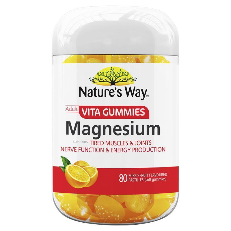 Nature's Way Vita Gummies Adult Magnesium 80 Gummies Apr 2027 - Energy ...