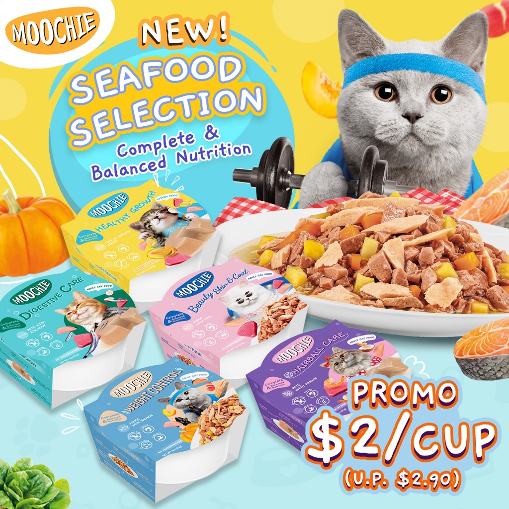 Moochie Seafood Selection Cat Food - Complete & Balanced Nutrition 85g ...