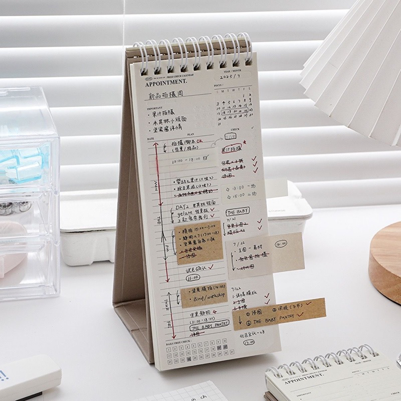 28Sheets Desk Daily Planner Korean DIY Planner Desk Agenda Study Plan ...