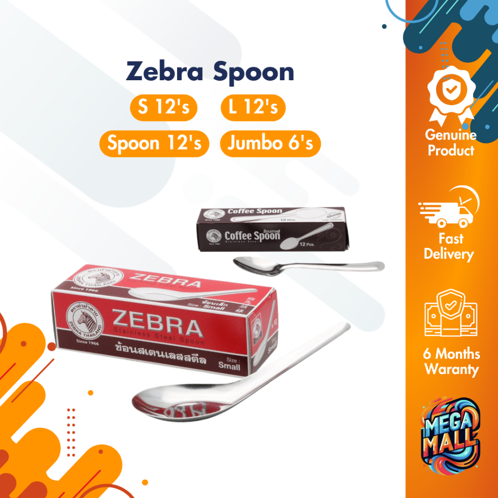 Zebra Spoon Stainless Steel [ Coffee Tea Chinese Lightweight Long ...