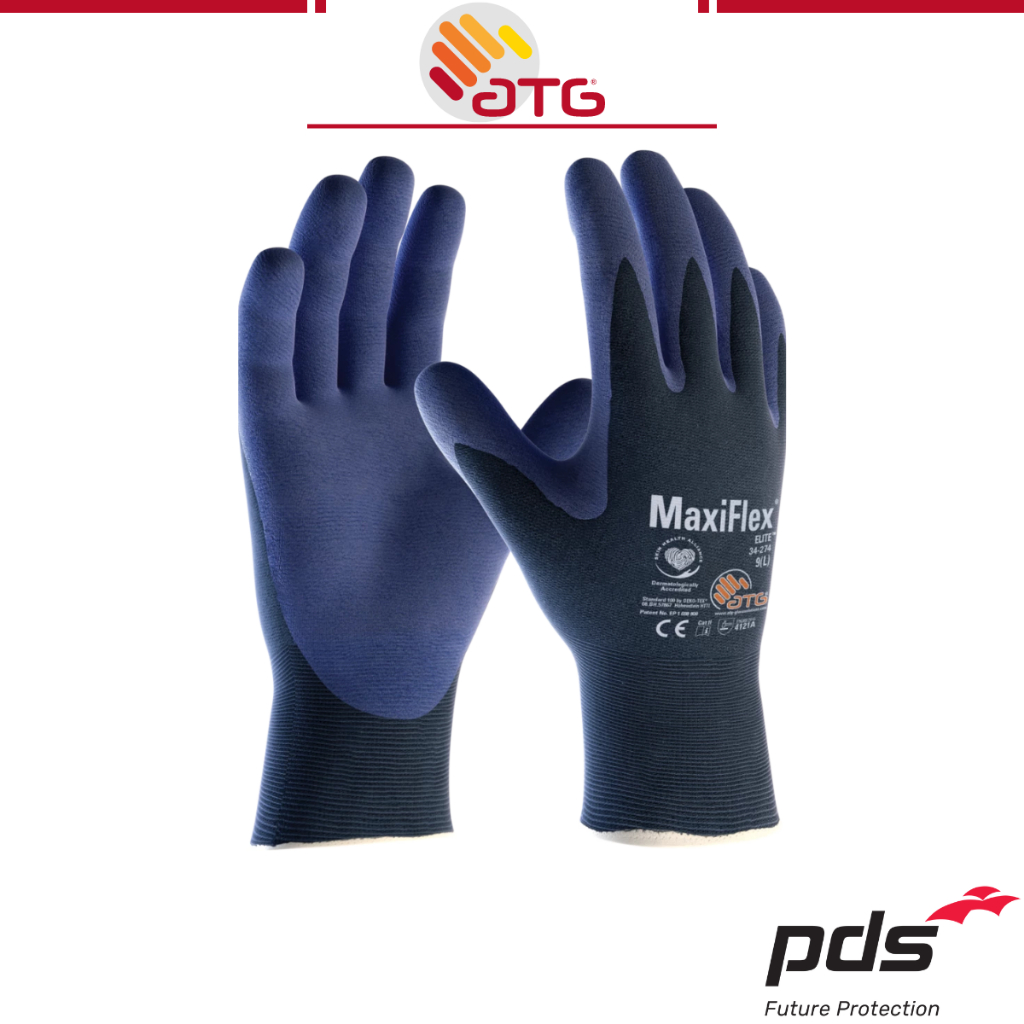 ATG 34-274 MaxiFlex Elite Palm Coated Knitwrist Ultra Light Weight ... ATG 34-274 MaxiFlex Elite Palm Coated Knitwrist Ultra Light Weight ...