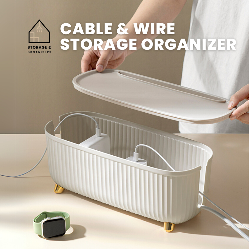Cable Storage Box Wire Socket Extension Plug Storage Organizer For ...