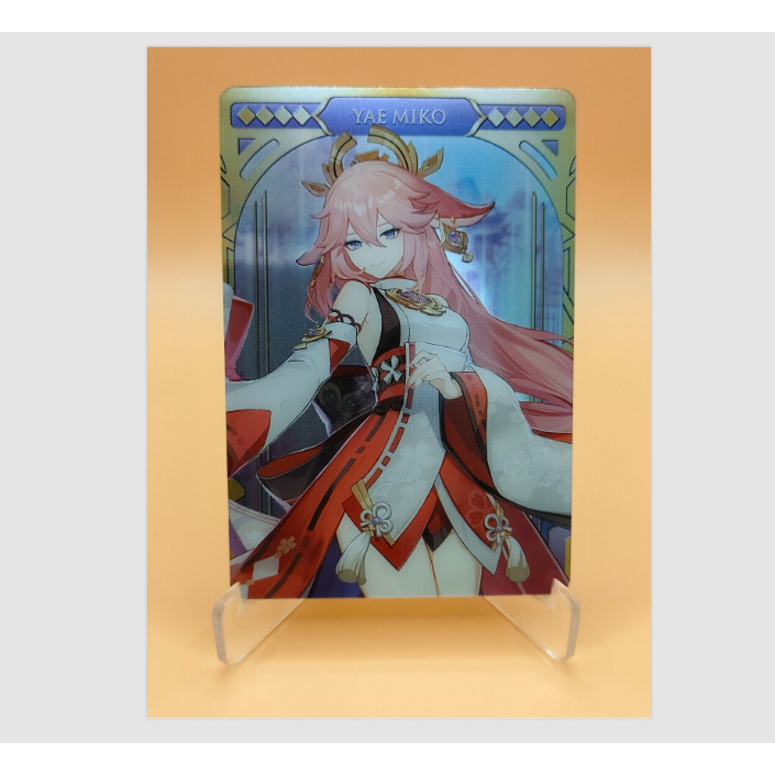 Bandai Carddass Vol 2 Genshin Impact Yae Miko Metal Foil Card Mihoyo 2 ...
