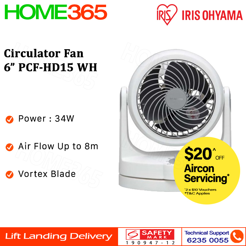Iris Ohyama Circulator Fan 6" PCF-HD15 | Shopee Singapore