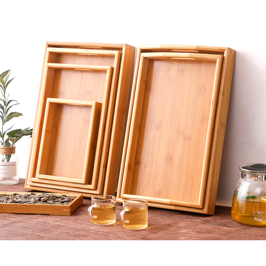 Japanese Style Bamboo Wood Tray | Rectangle Serving Tray | Shopee Singapore