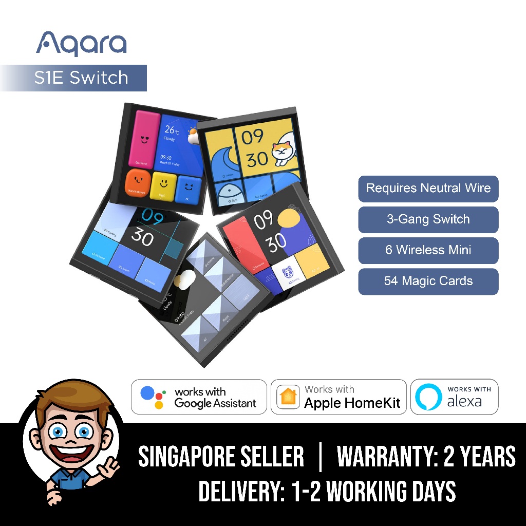 [GLOBAL] Aqara S1E Magic Switch w Smart Touch Screen Panel, Apple ...