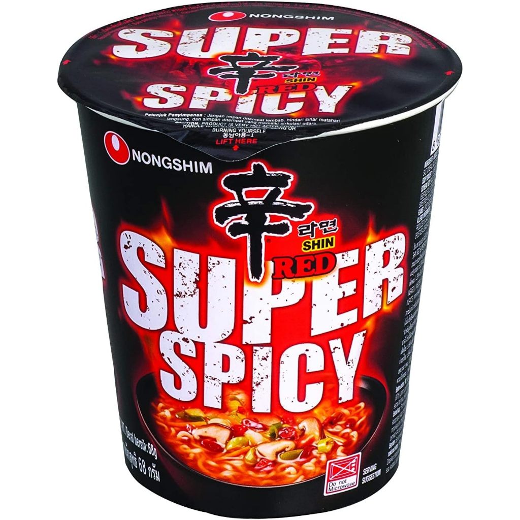 Nongshim Shin Ramyun Red Super Spicy Cup Noodles, 68g | Shopee Singapore