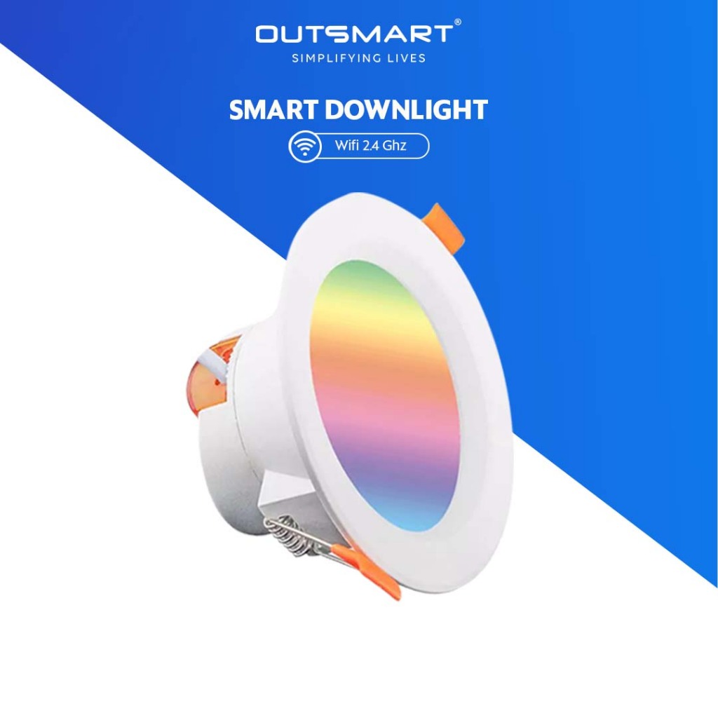 🇸🇬 OUTSMART® Zigbee Smart Downlight RGBCW Recessed False Ceiling LED ...
